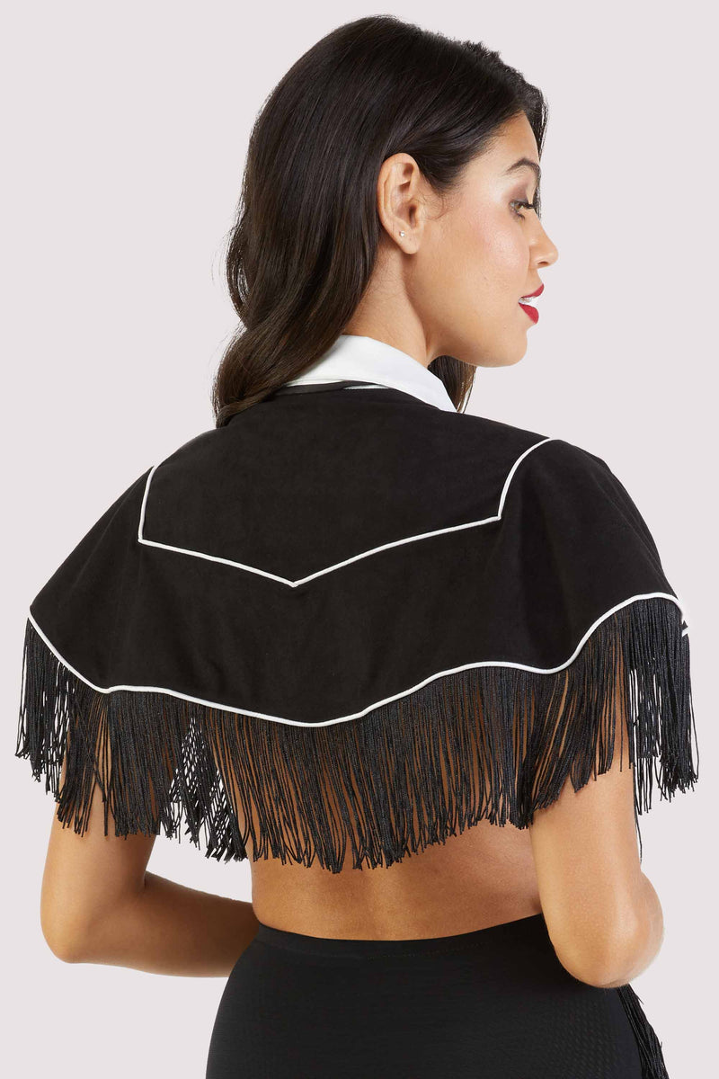 Billie Western Cowboy Fringe Cape – Playful Promises USA