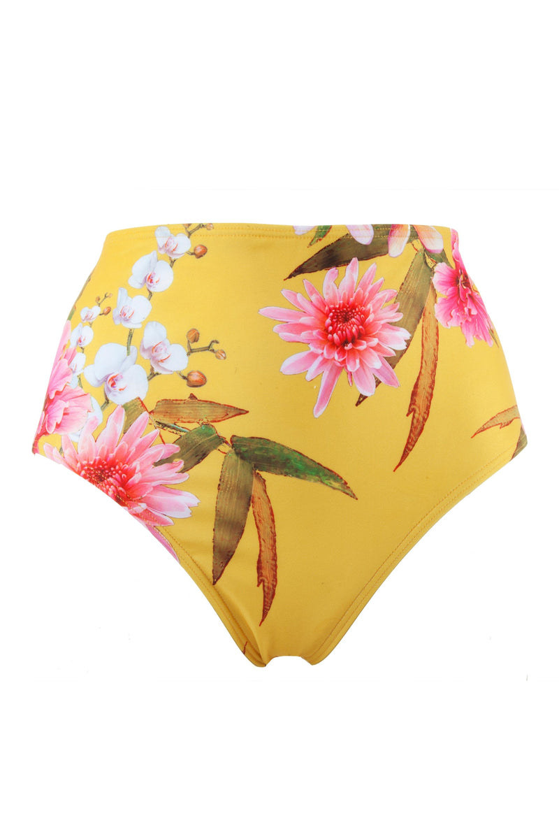 Peek & Beau Mustard Floral Print High Waist Brief – Playful Promises USA