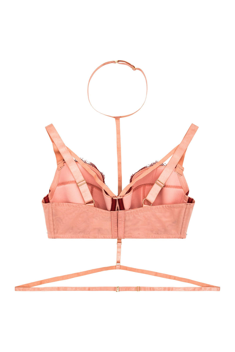 Draper Pink Lace Harness Bra – Playful Promises USA